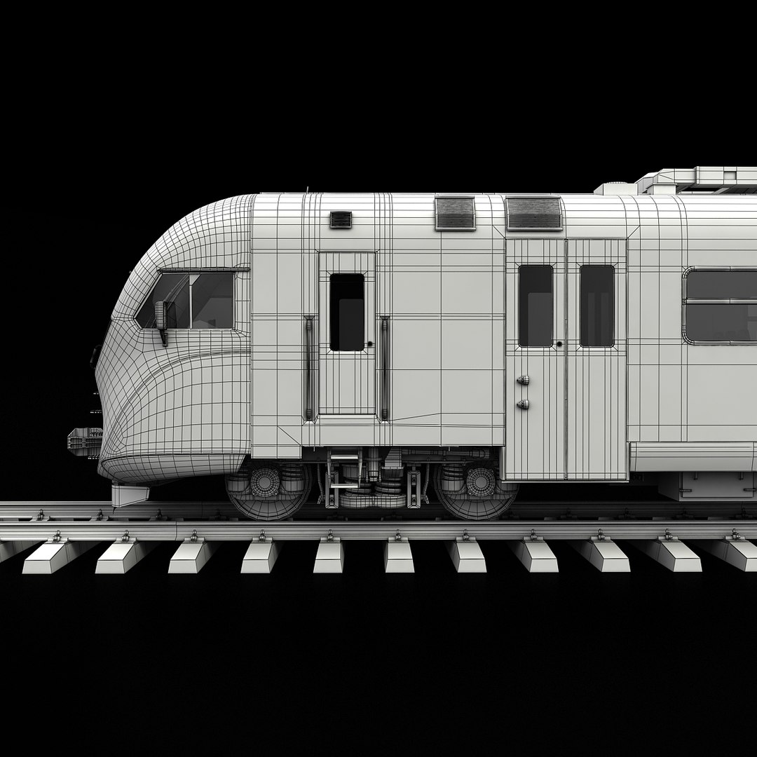3d Passenger Train Model