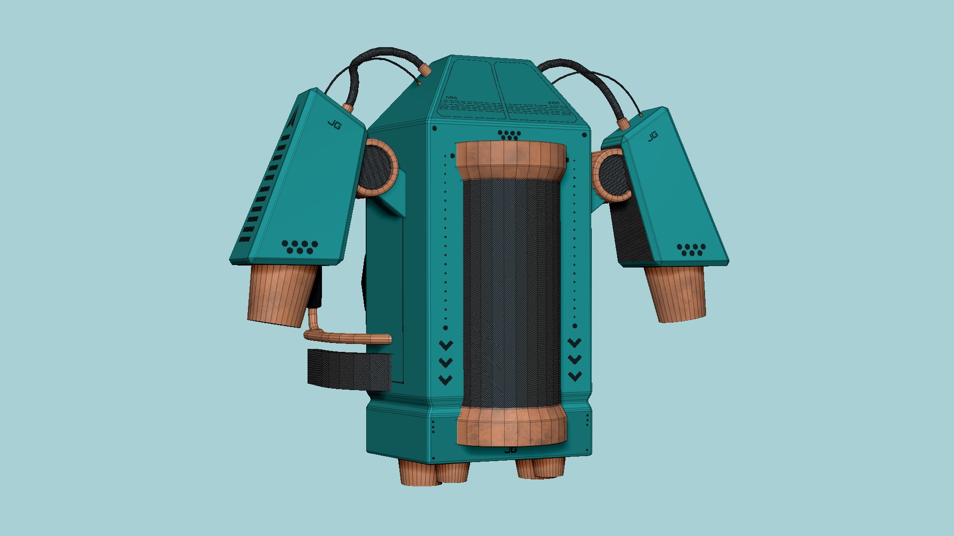 3D Jetpack G10 Blue Bronze - SciFi Character Design model - TurboSquid ...