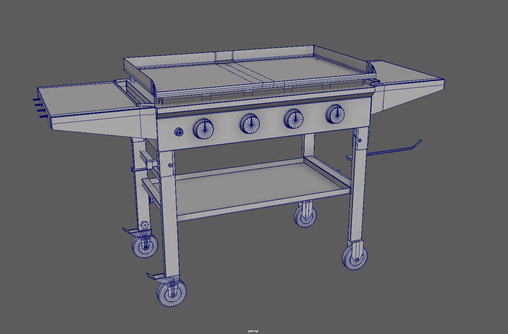 3D Gas Grill Griddle Station - TurboSquid 2208615