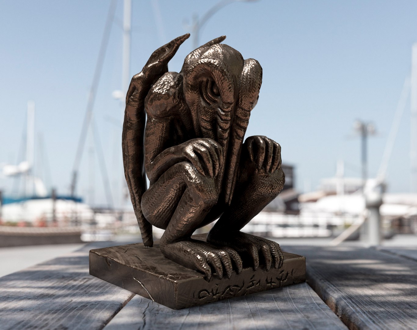 Bronze Figurine Of Cthulhu Model - TurboSquid 1956660