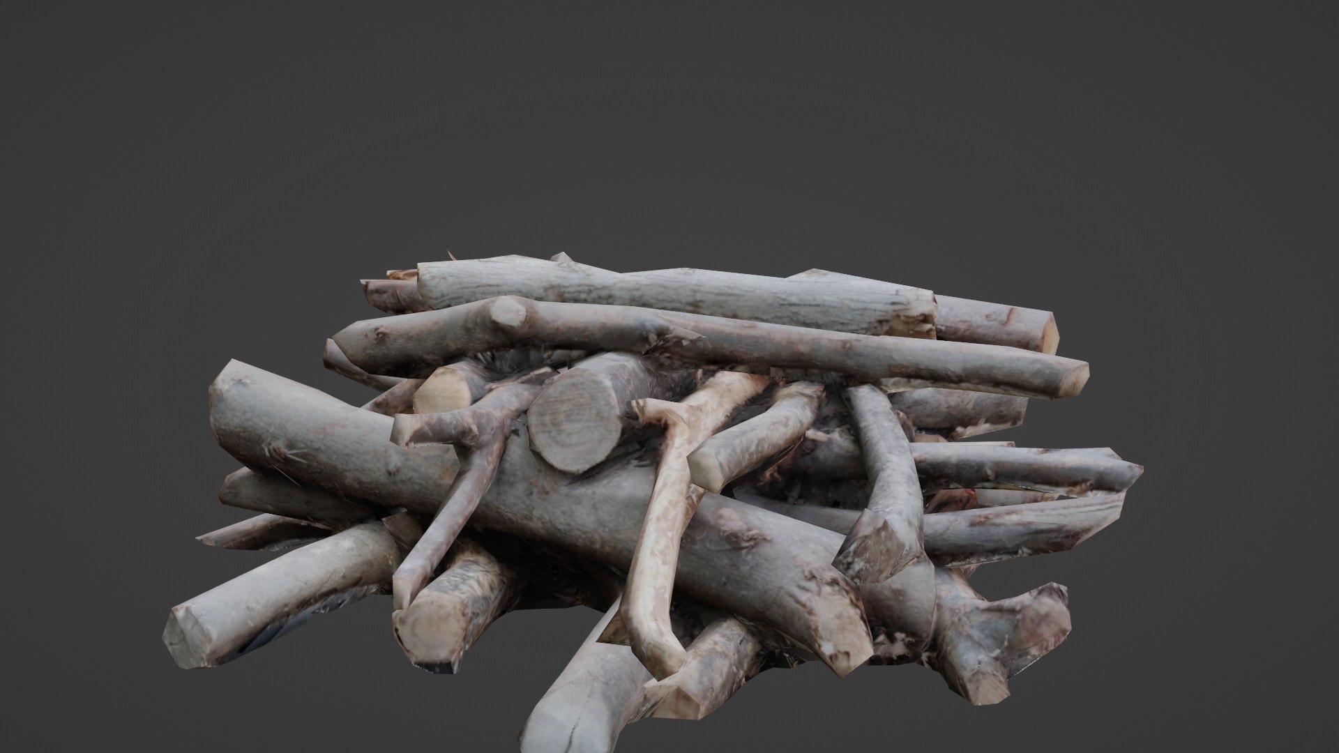 3D Bundel Of Wooden Logs Model - TurboSquid 2330050