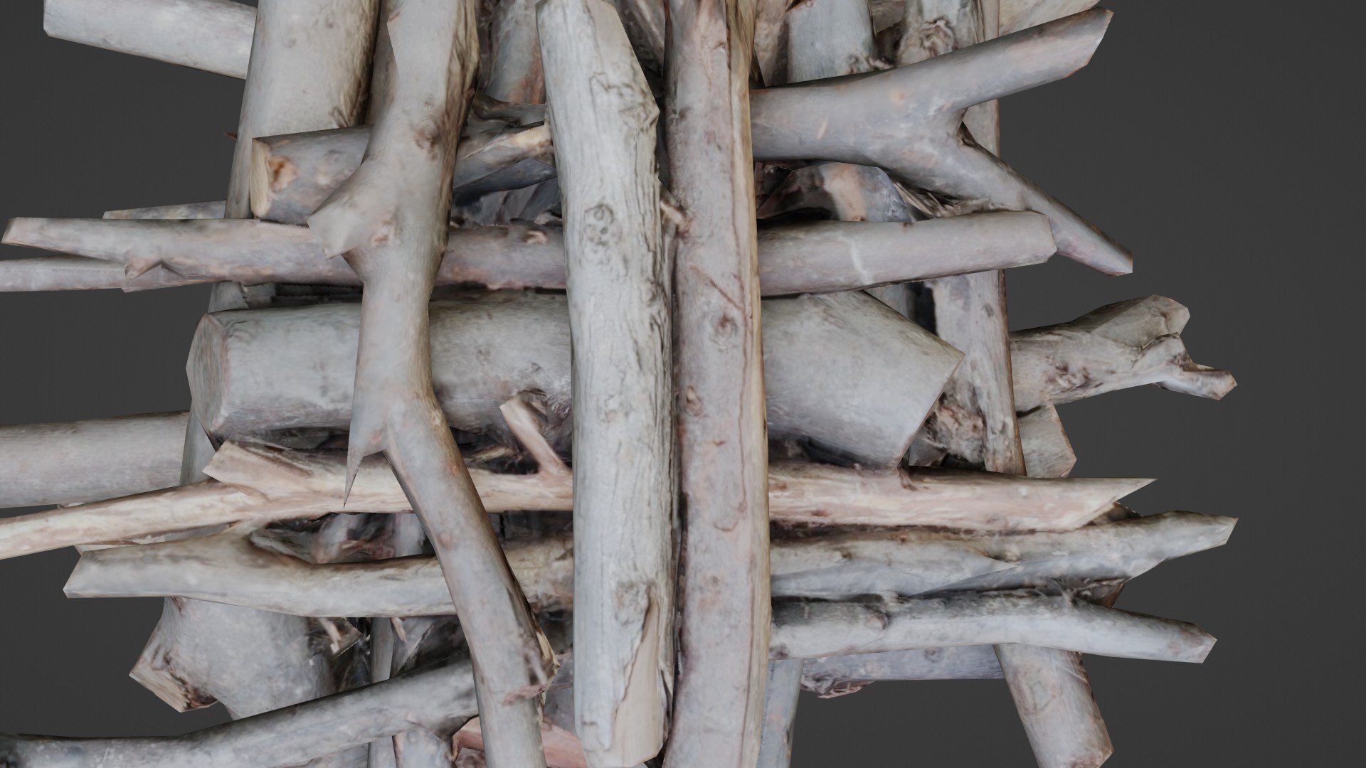 3D Bundel Of Wooden Logs Model - TurboSquid 2330050