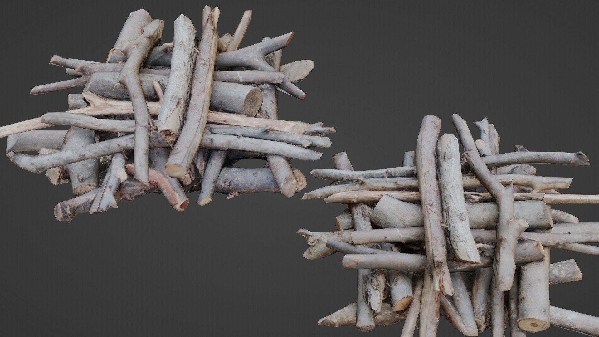 3D Bundel Of Wooden Logs Model - TurboSquid 2330050