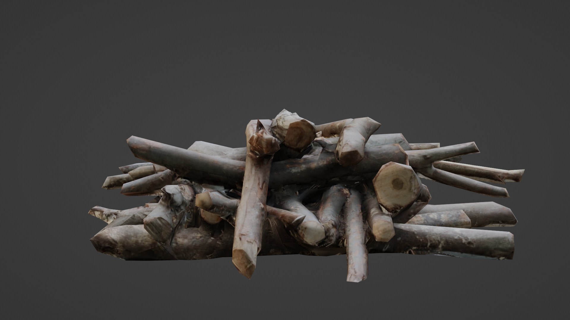 3D Bundel Of Wooden Logs Model - TurboSquid 2330050