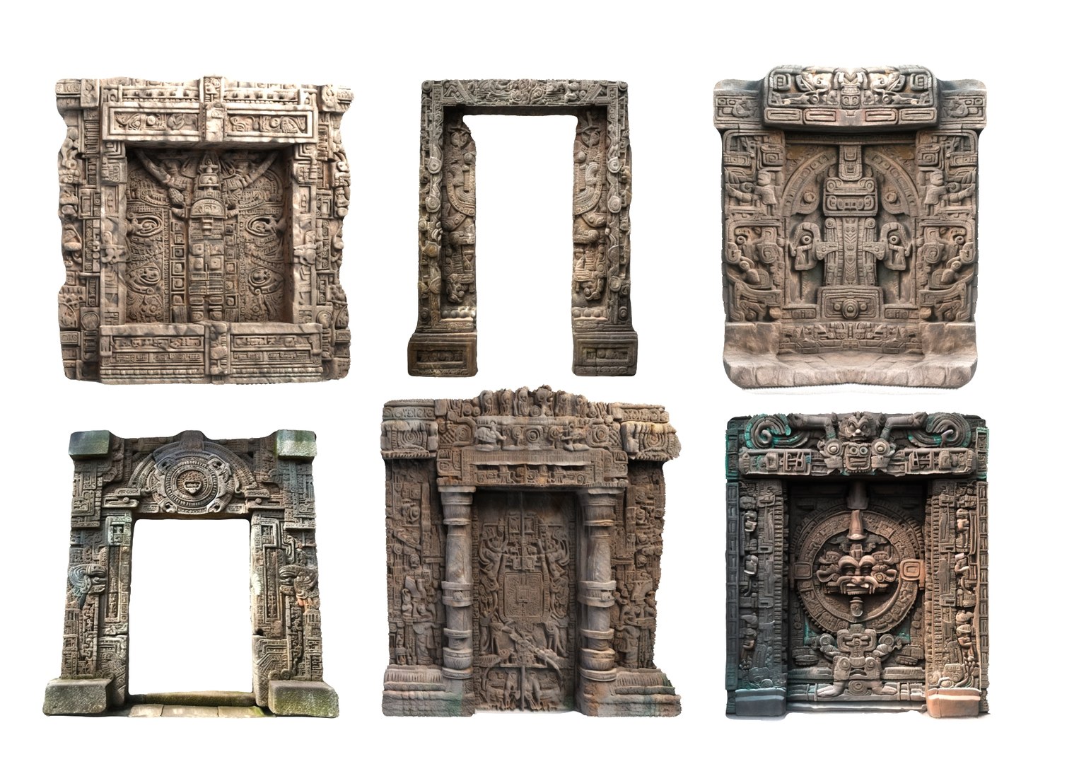 3D model Mayan Gate Pack 6 - TurboSquid 2065607