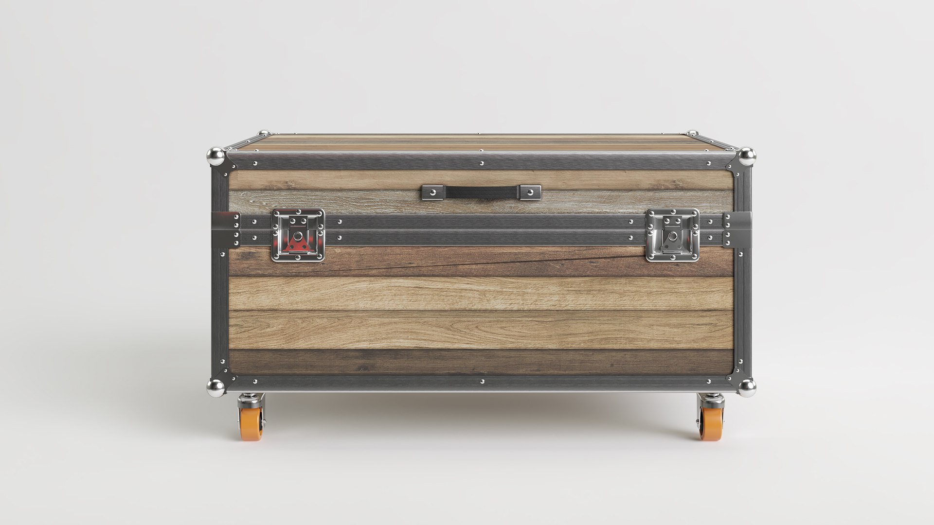 3D Vintage Style Coffer 500 With Old Wood Material In Roadie Collection ...