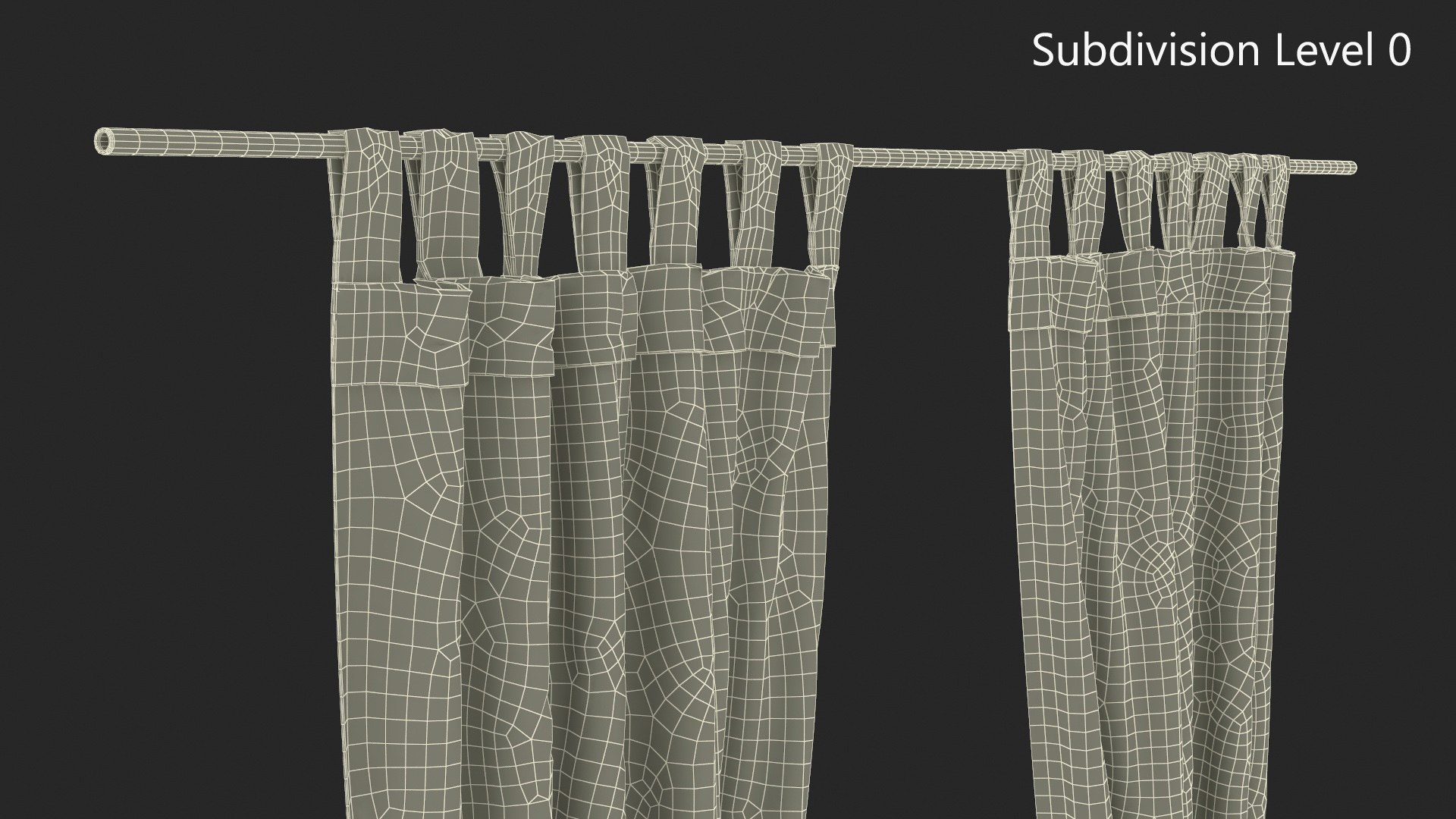 Classic Window Curtains Set 3D Model - TurboSquid 2270546