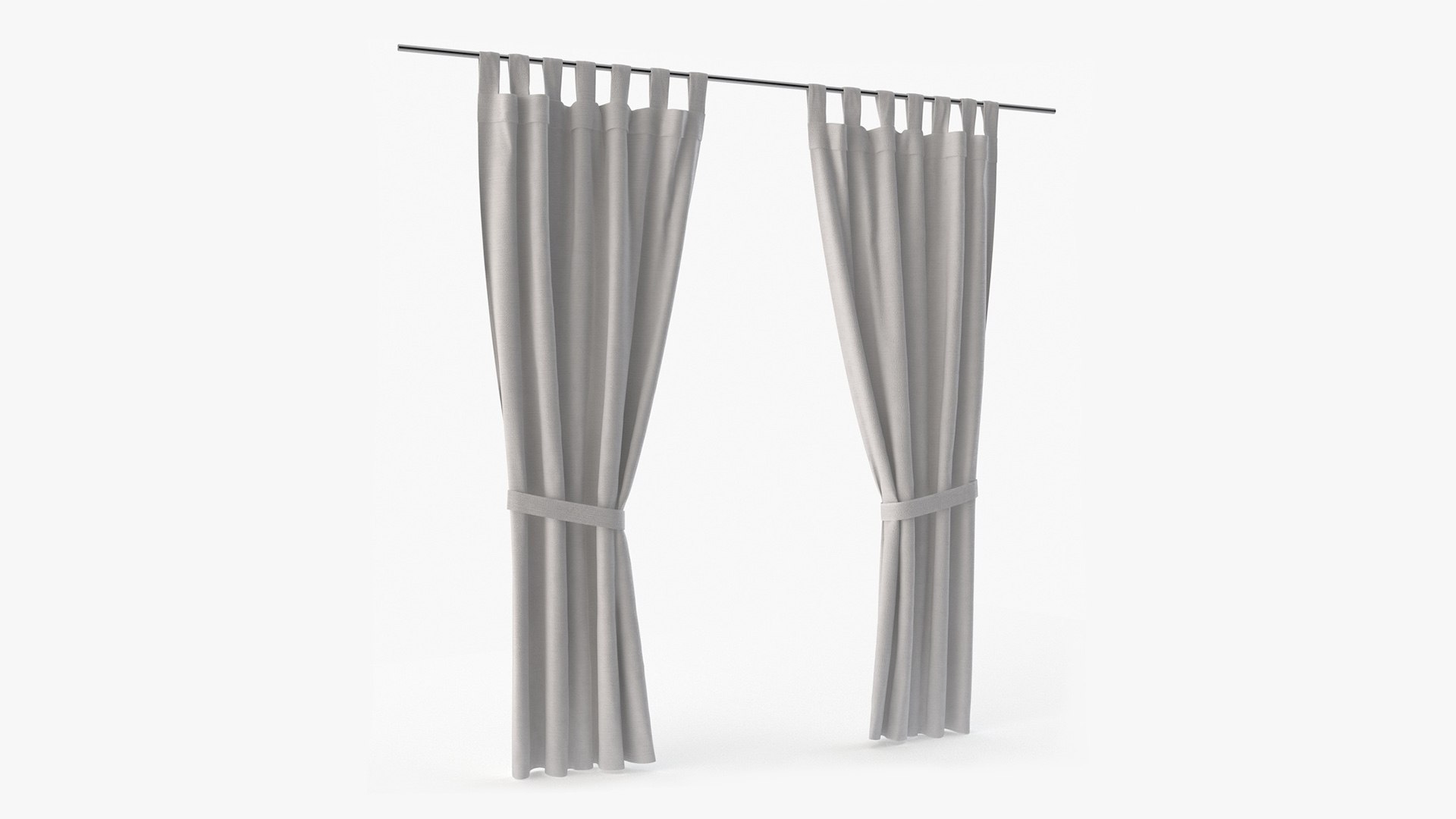 Classic Window Curtains Set 3D Model - TurboSquid 2270546