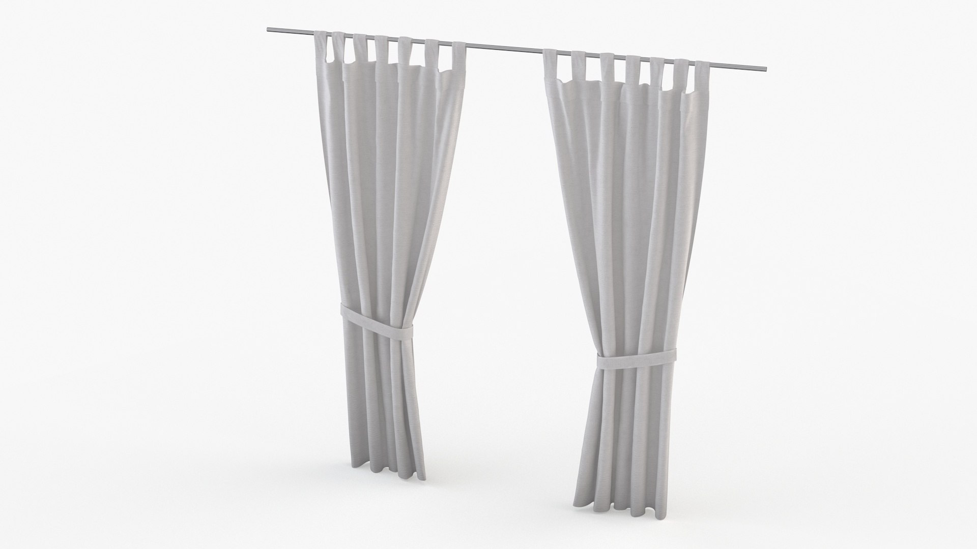 Classic Window Curtains Set 3D Model - TurboSquid 2270546