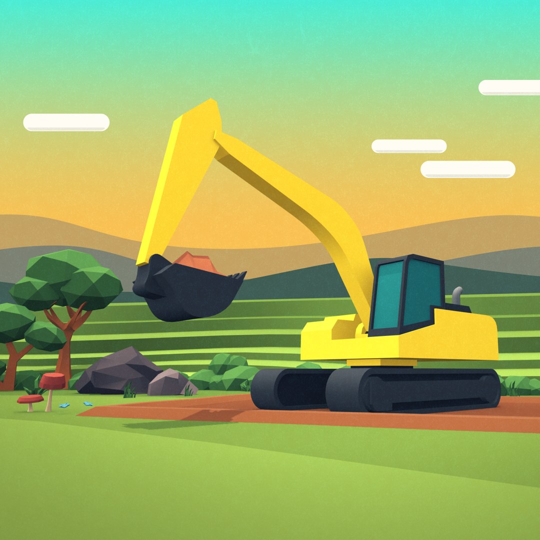 Excavator Stylized 3D Model - TurboSquid 1425006