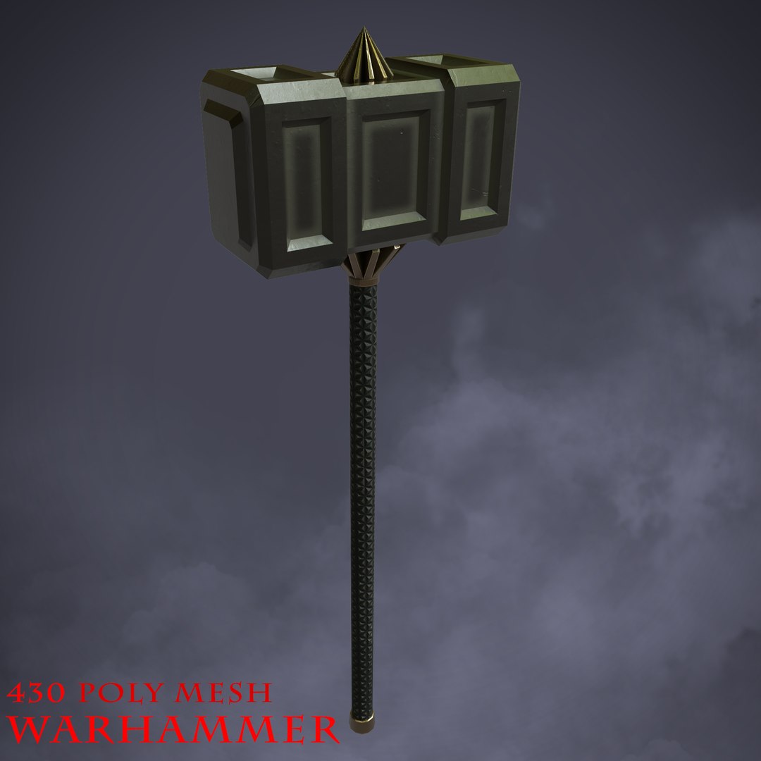 3D Model Game Ready Low Poly Great Hammer - TurboSquid 1850796