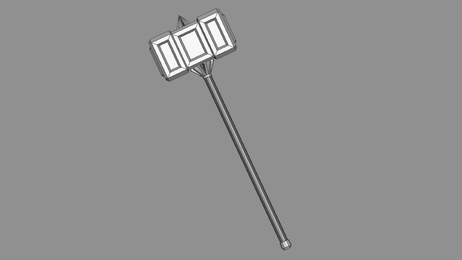 3D Model Game Ready Low Poly Great Hammer - TurboSquid 1850796