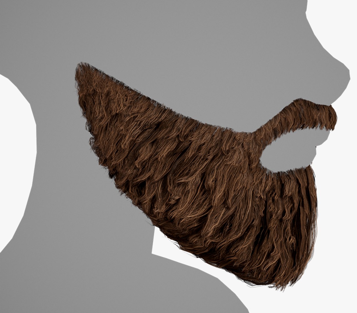 Facial Hair Cards Style 2 - Full Beard 2 3D model - TurboSquid 1983505