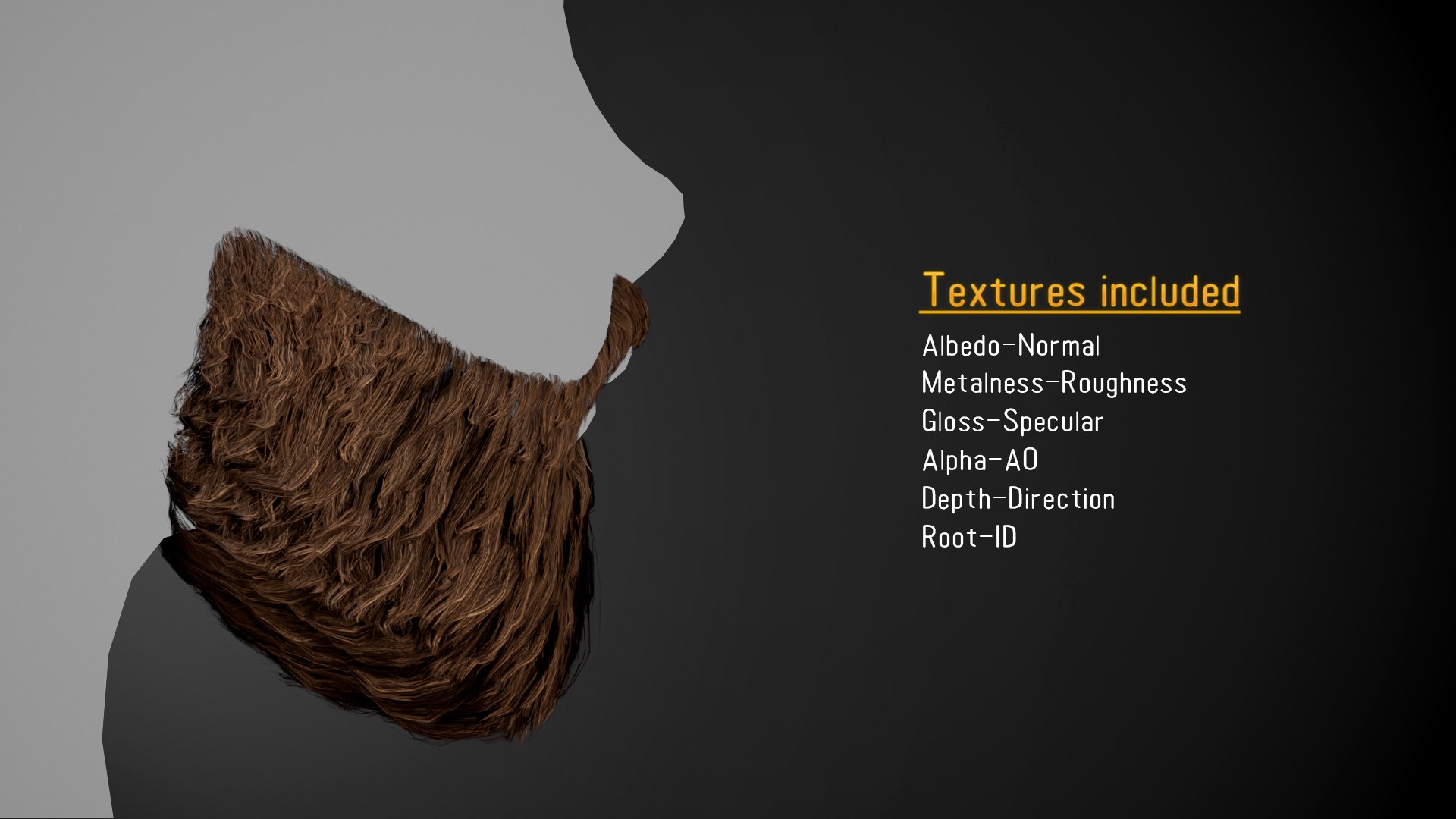 Facial Hair Cards Style 2 - Full Beard 2 3D Model - TurboSquid 1983505