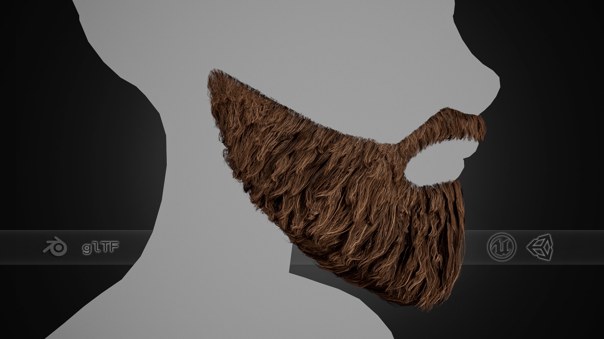 Facial Hair Cards Style 2 - Full Beard 2 3D Model - TurboSquid 1983505