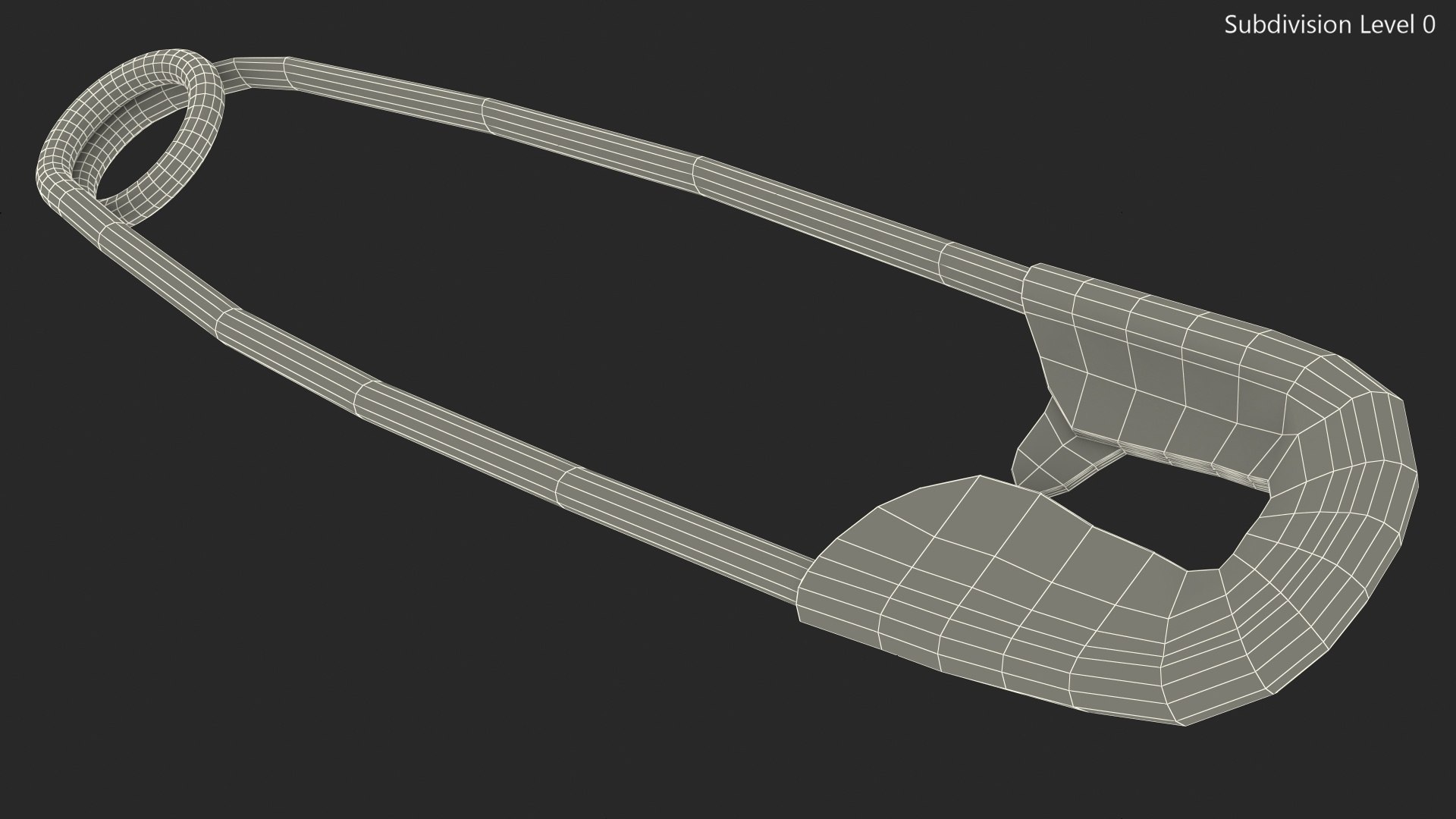 Golden Safety Pin Closed Model - TurboSquid 1472281