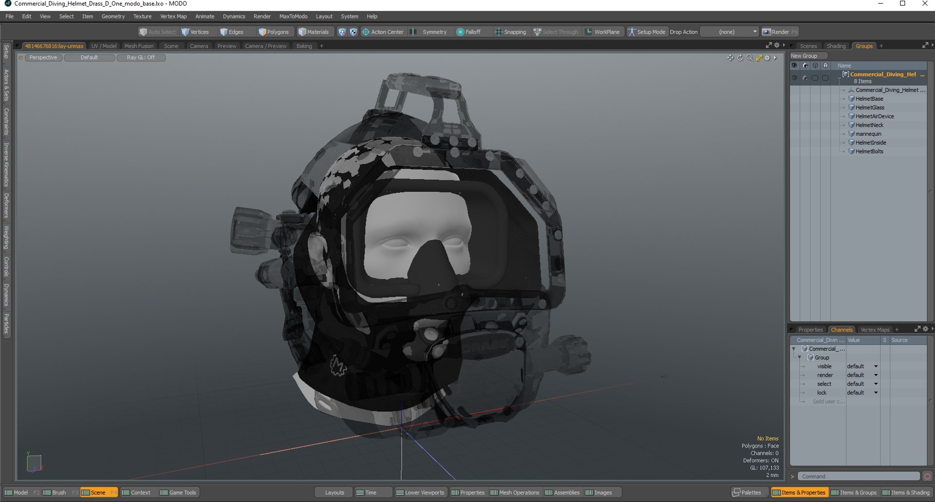 3D Commercial Diving Helmet Drass D One Model - TurboSquid 2100862