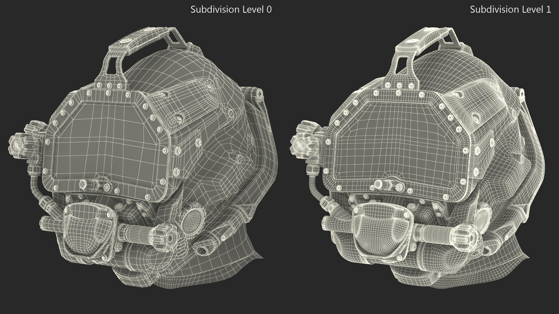3D Commercial Diving Helmet Drass D One Model - TurboSquid 2100862