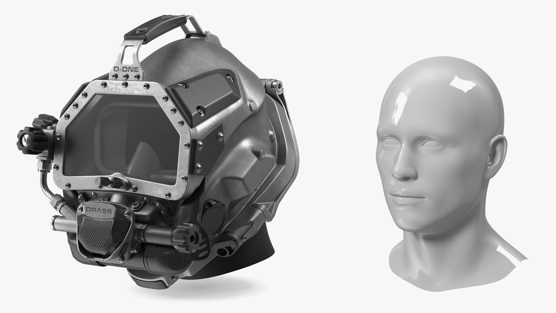 3D Commercial Diving Helmet Drass D One Model - TurboSquid 2100862