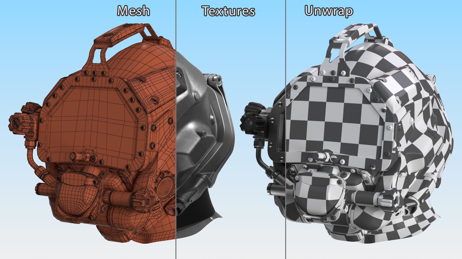 3D Commercial Diving Helmet Drass D One Model - TurboSquid 2100862