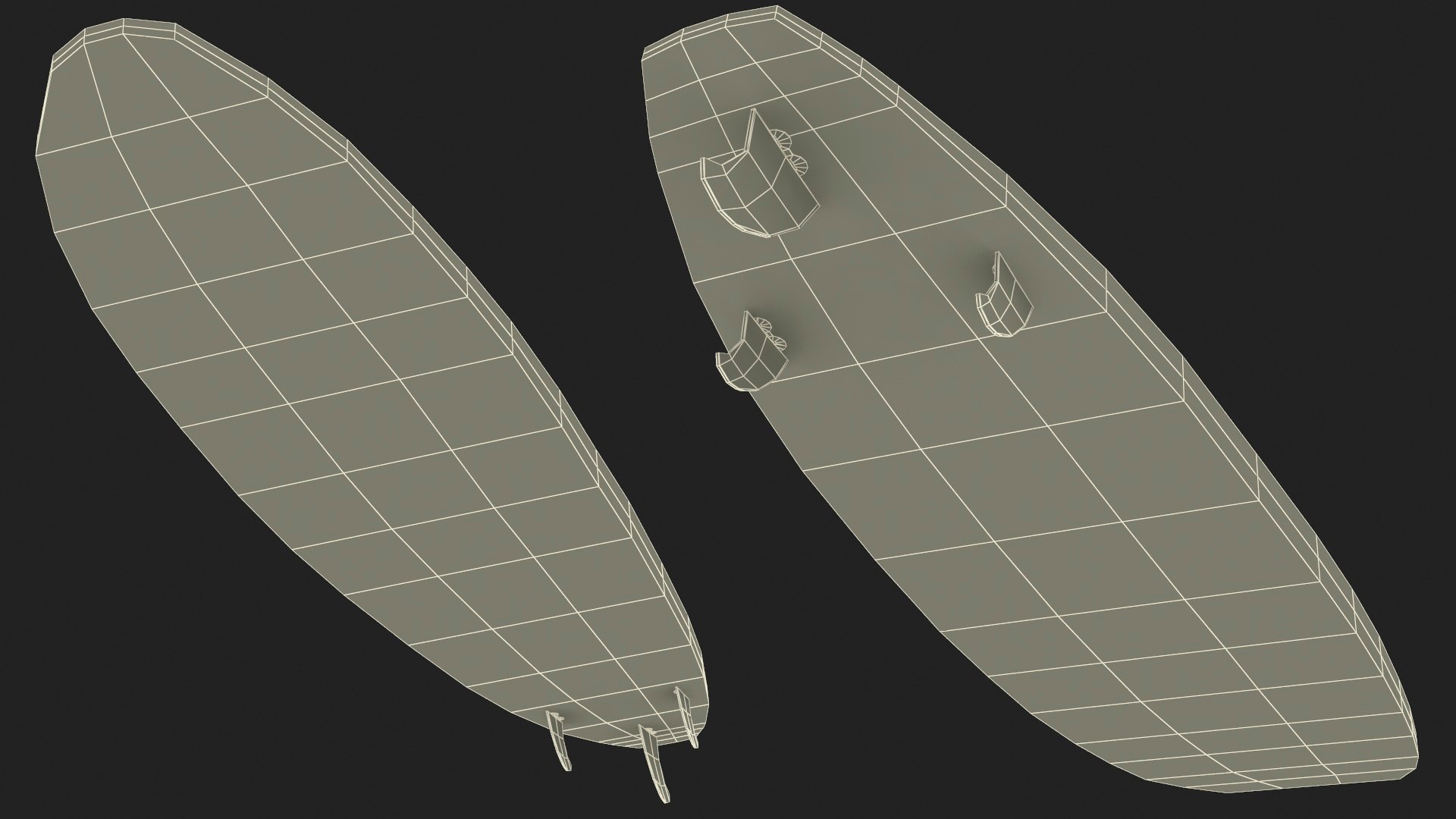 3D Hybrid Longboard Surfboard Model - TurboSquid 2148957