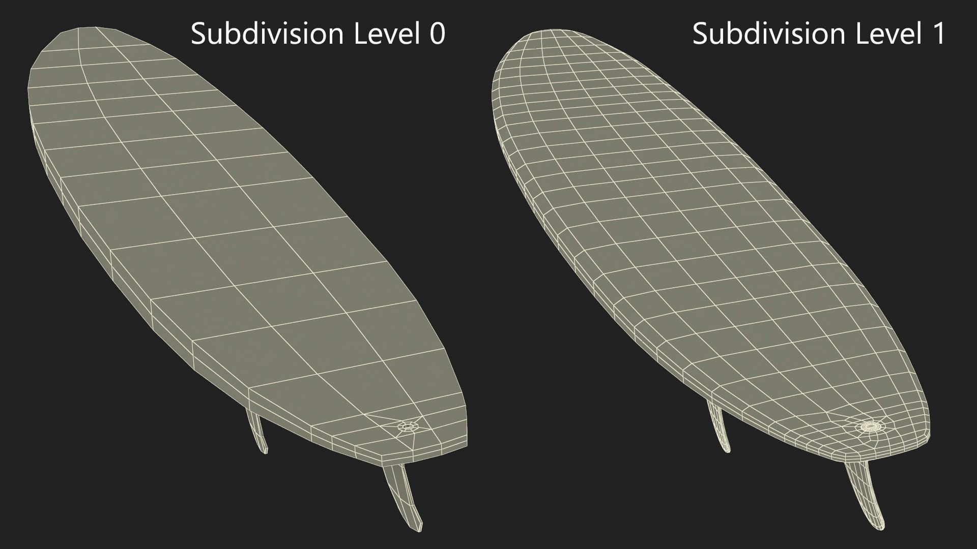 3D Hybrid Longboard Surfboard Model - TurboSquid 2148957