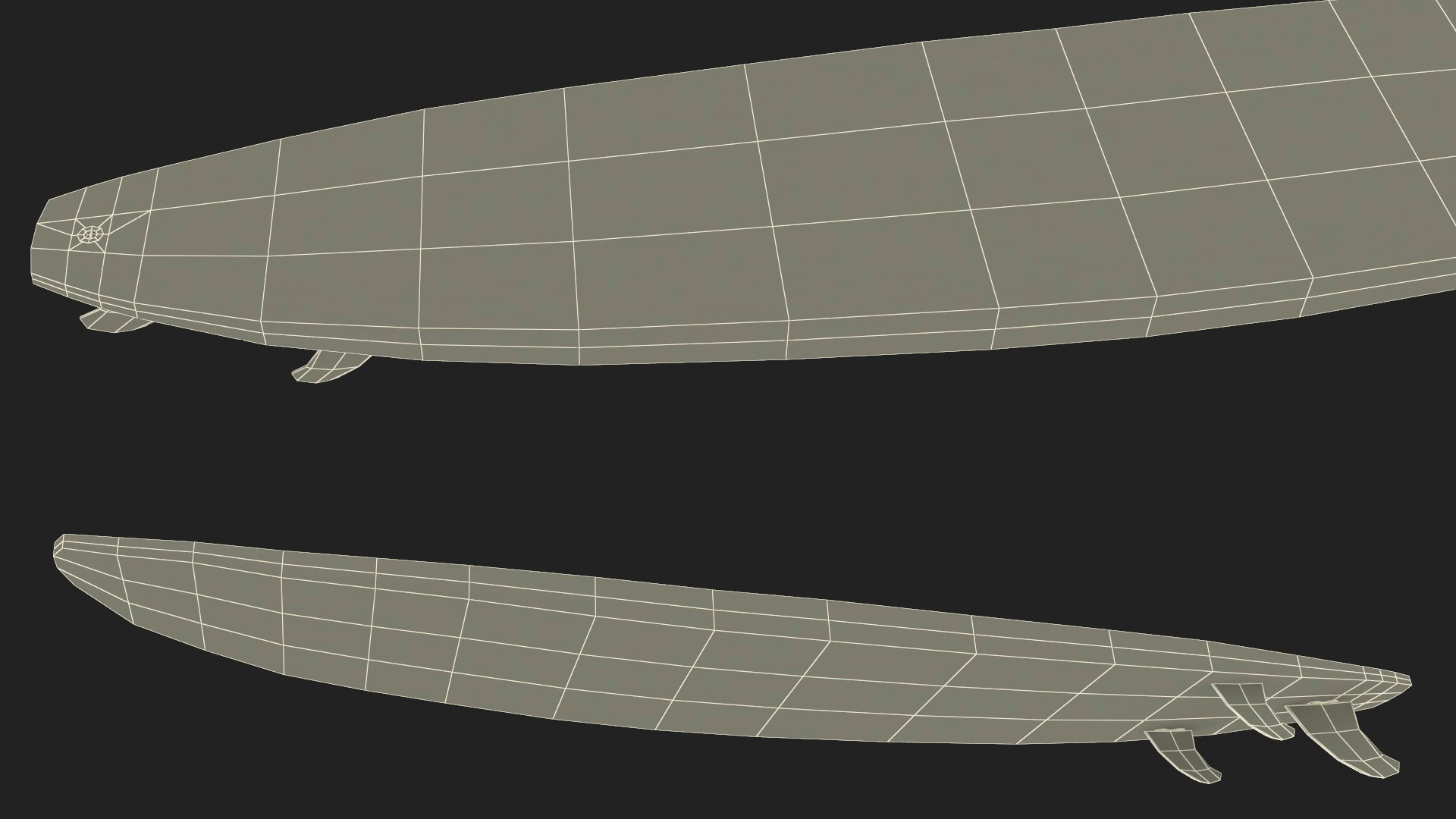 3D Hybrid Longboard Surfboard Model - TurboSquid 2148957