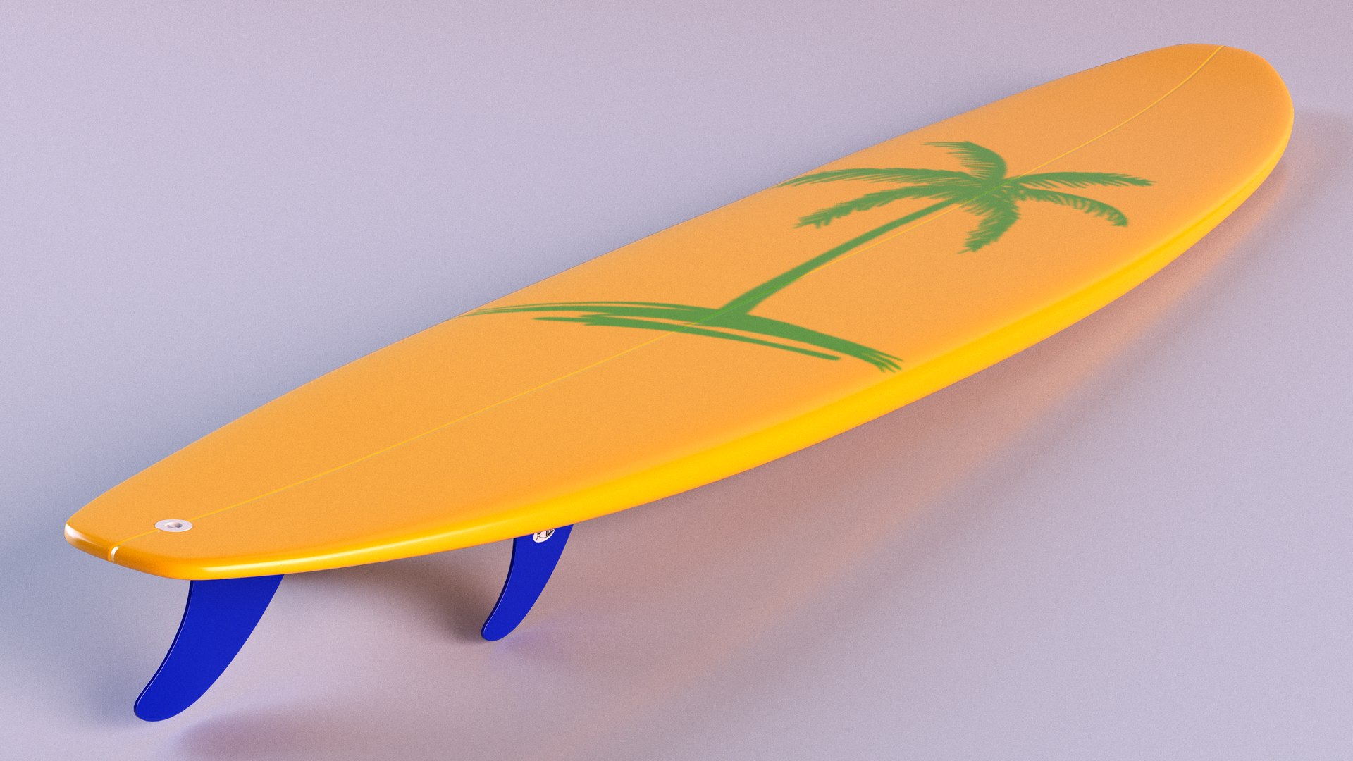3D Hybrid Longboard Surfboard Model - TurboSquid 2148957