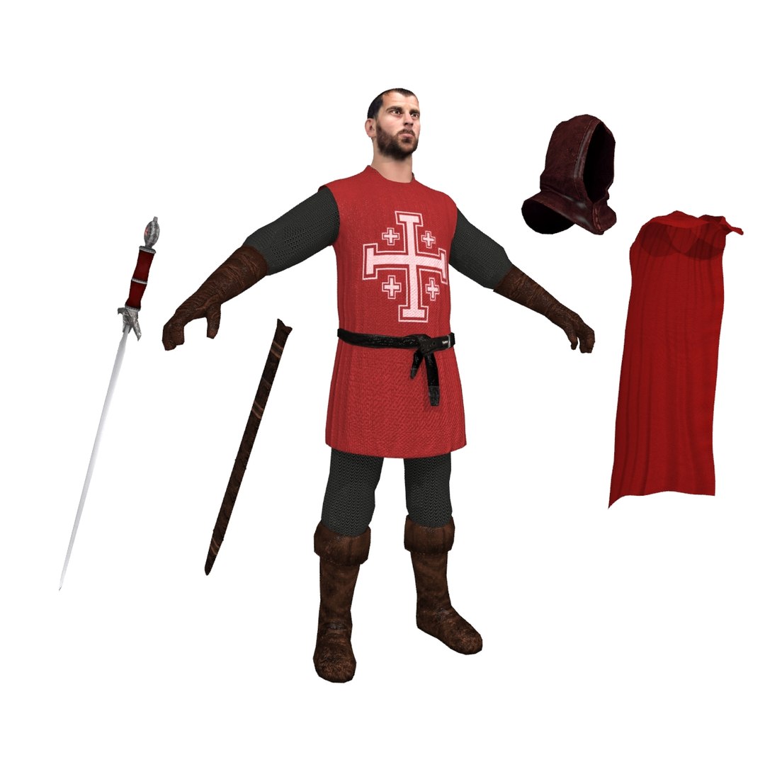 3d Medieval Crusader Model