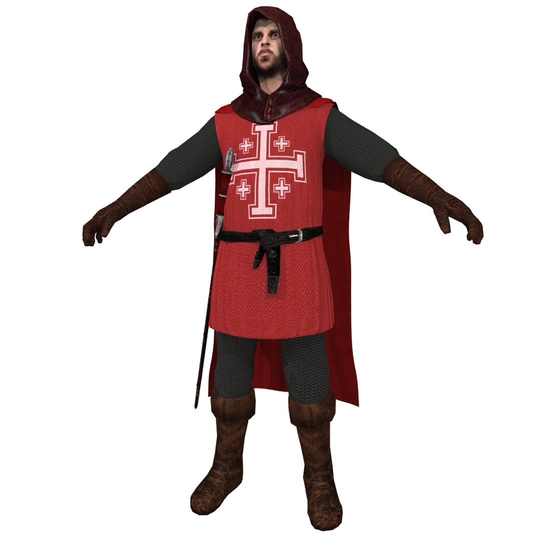 3d Medieval Crusader Model