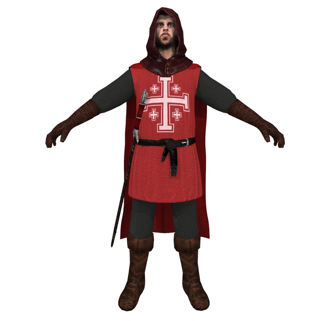 3d Medieval Crusader Model