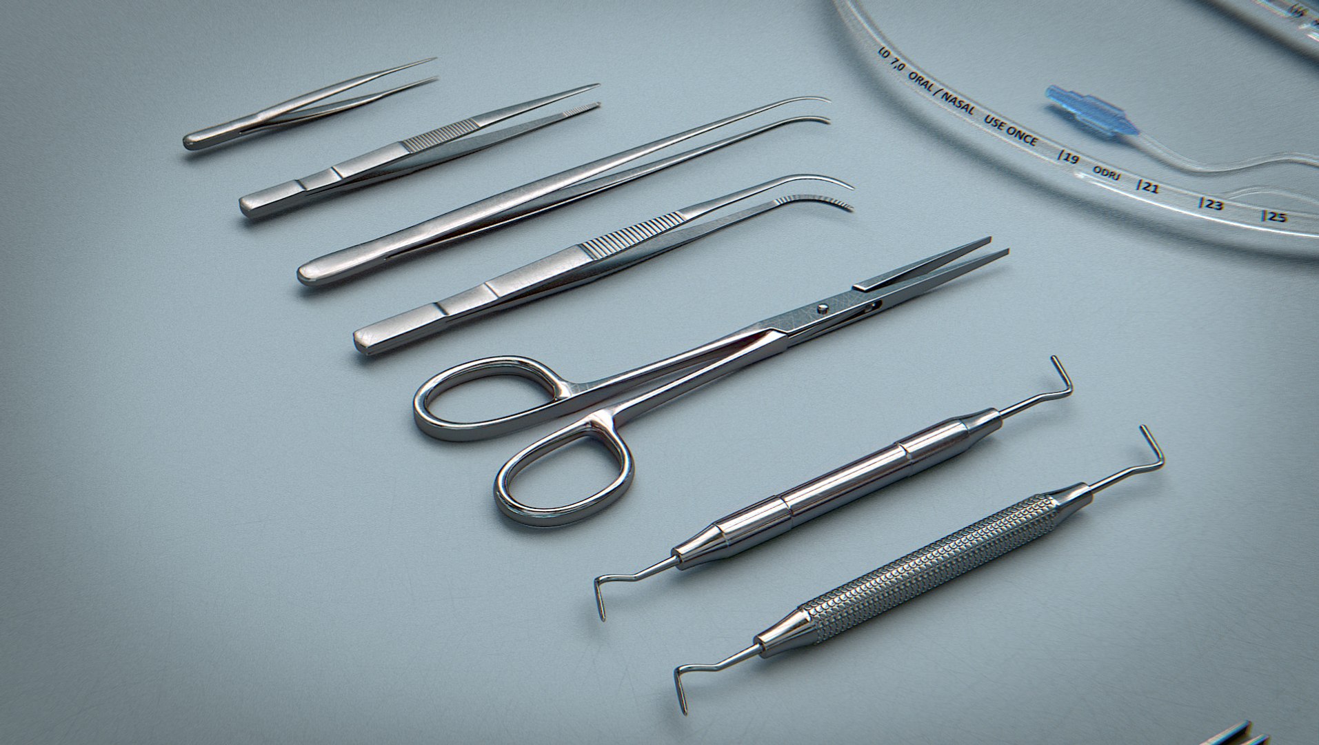 3d Surgical Instruments - Medical Equipment Model