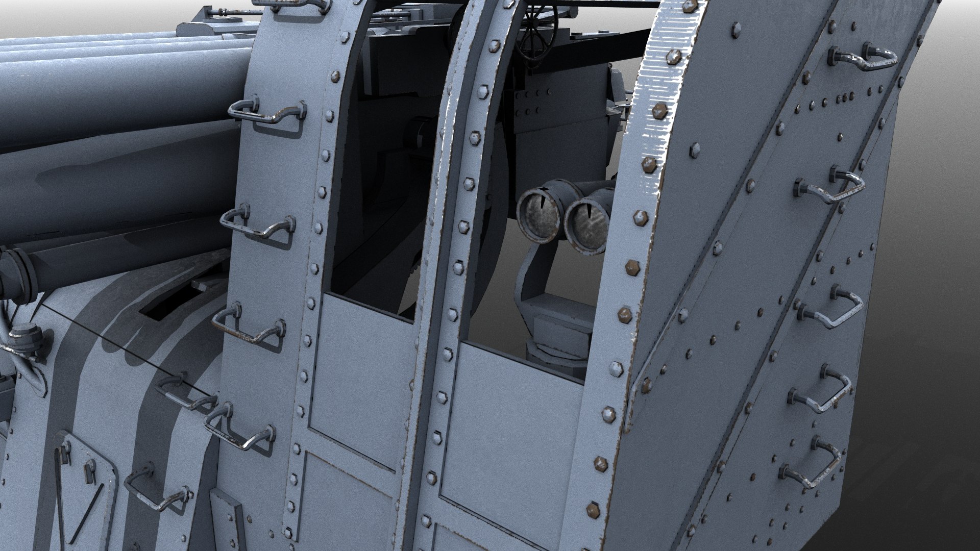 Type 89 naval gun 3D model - TurboSquid 1260106