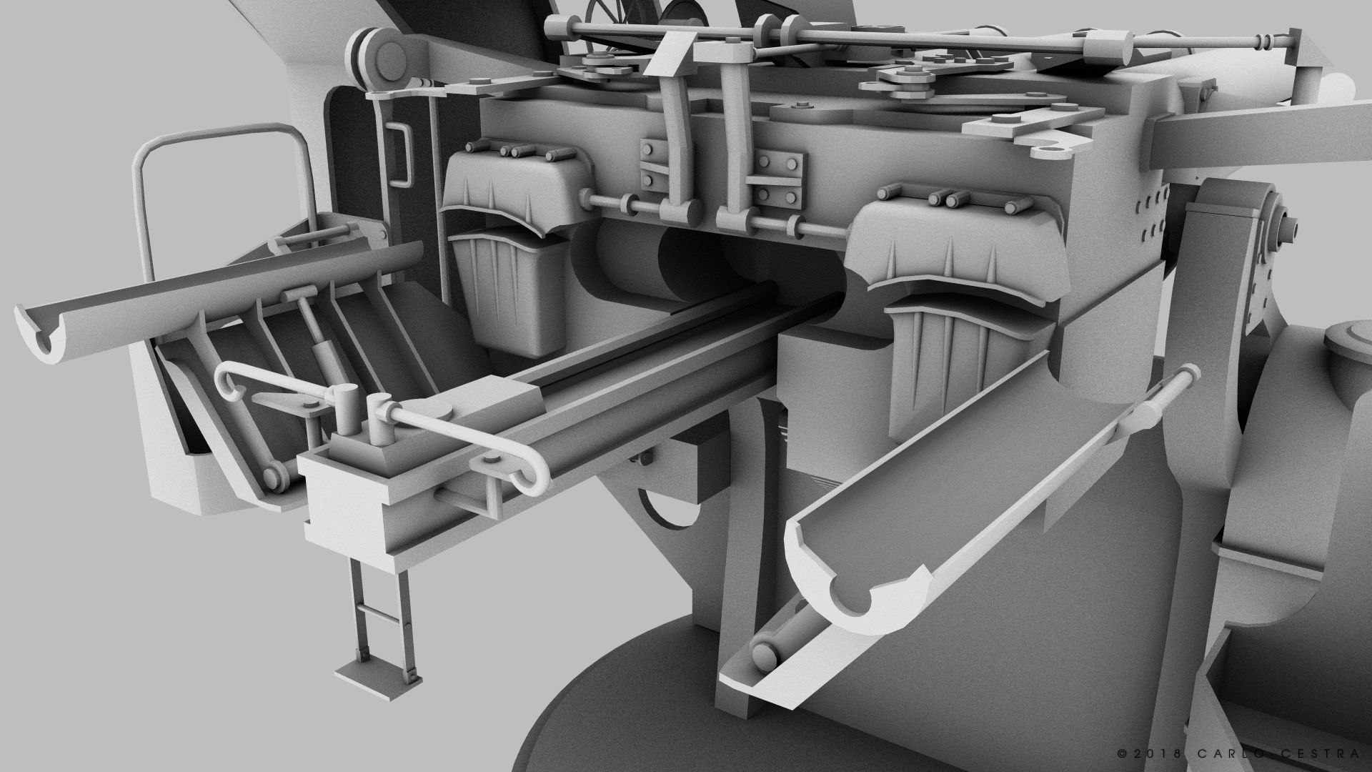 Type 89 naval gun 3D model - TurboSquid 1260106