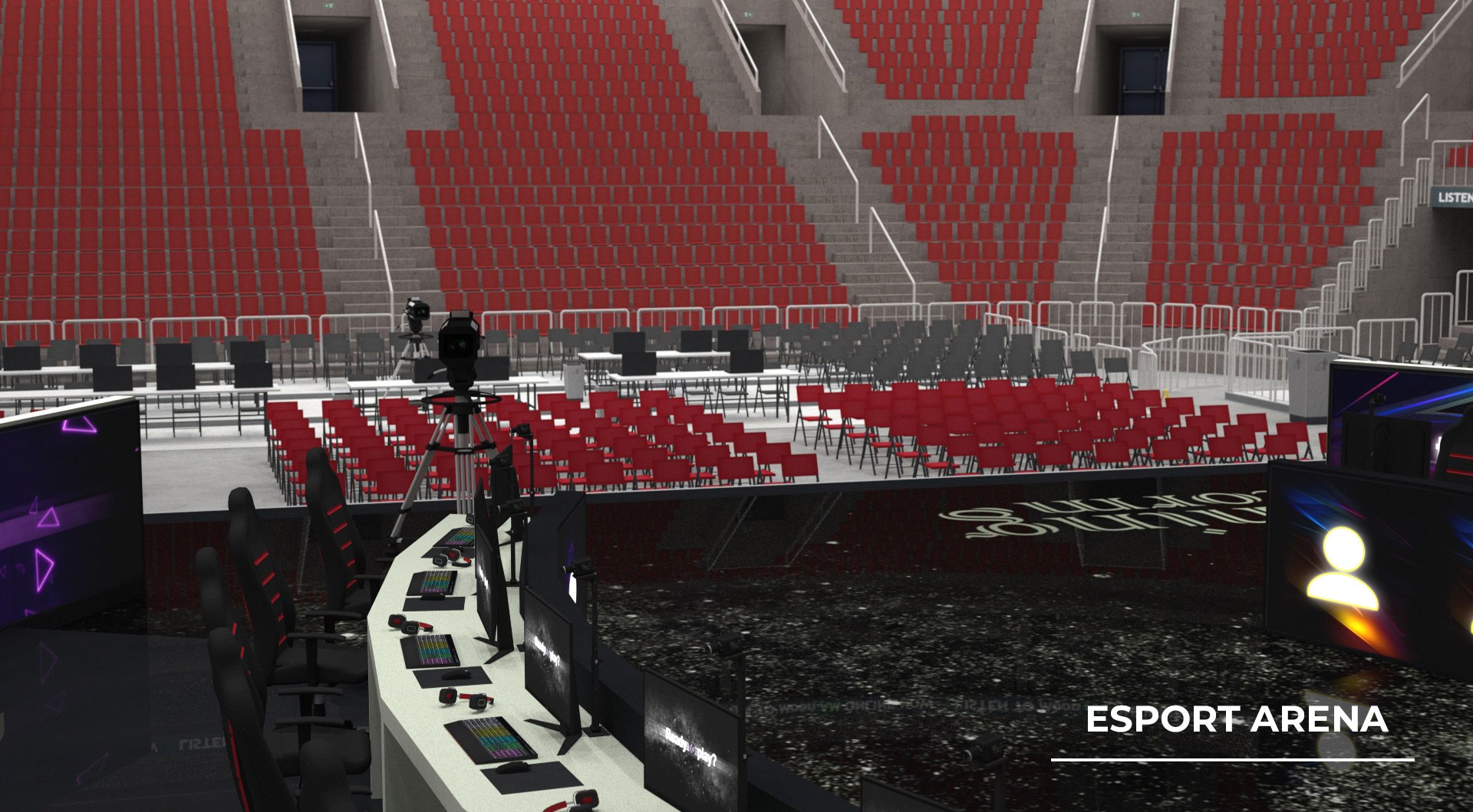 Esport event arena - interior - low poly AR VR 3D model - TurboSquid ...