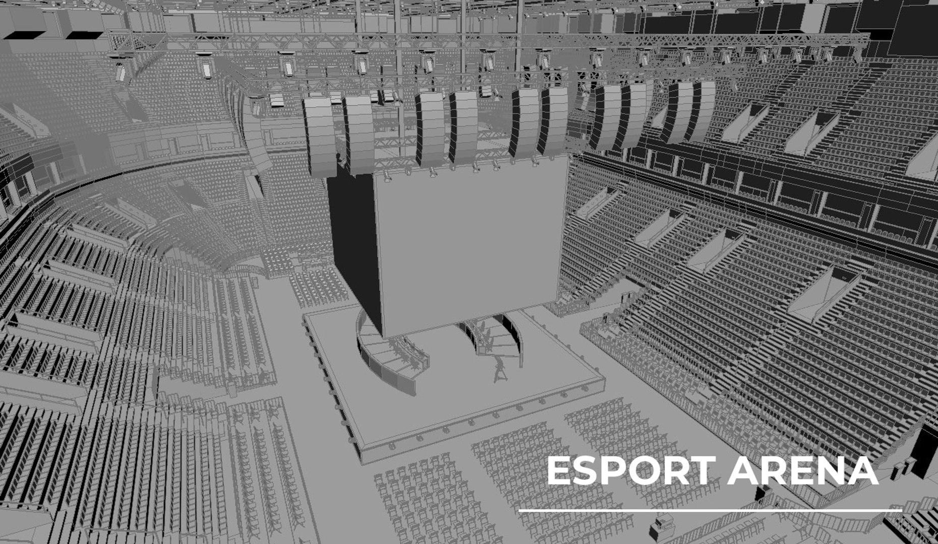 Esport event arena - interior - low poly AR VR 3D model - TurboSquid ...