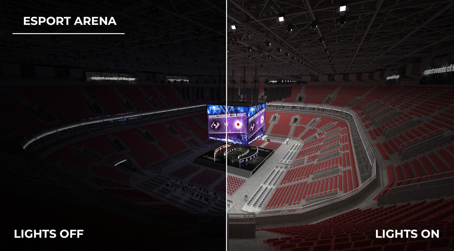 Esport Event Arena - Interior - Low Poly AR VR 3D Model - TurboSquid ...