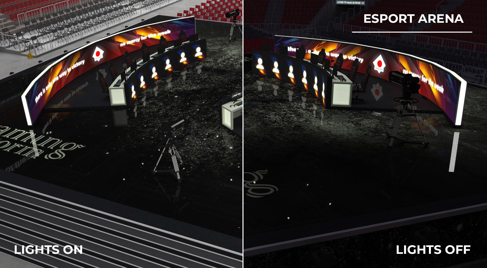 Esport event arena - interior - low poly AR VR 3D model - TurboSquid ...