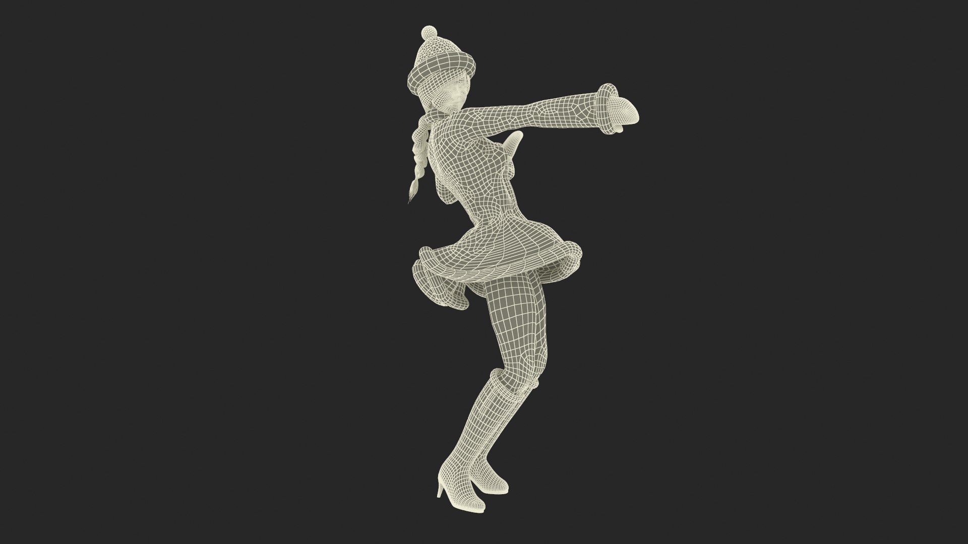 New Year Girl Dance 3D - TurboSquid 1655504