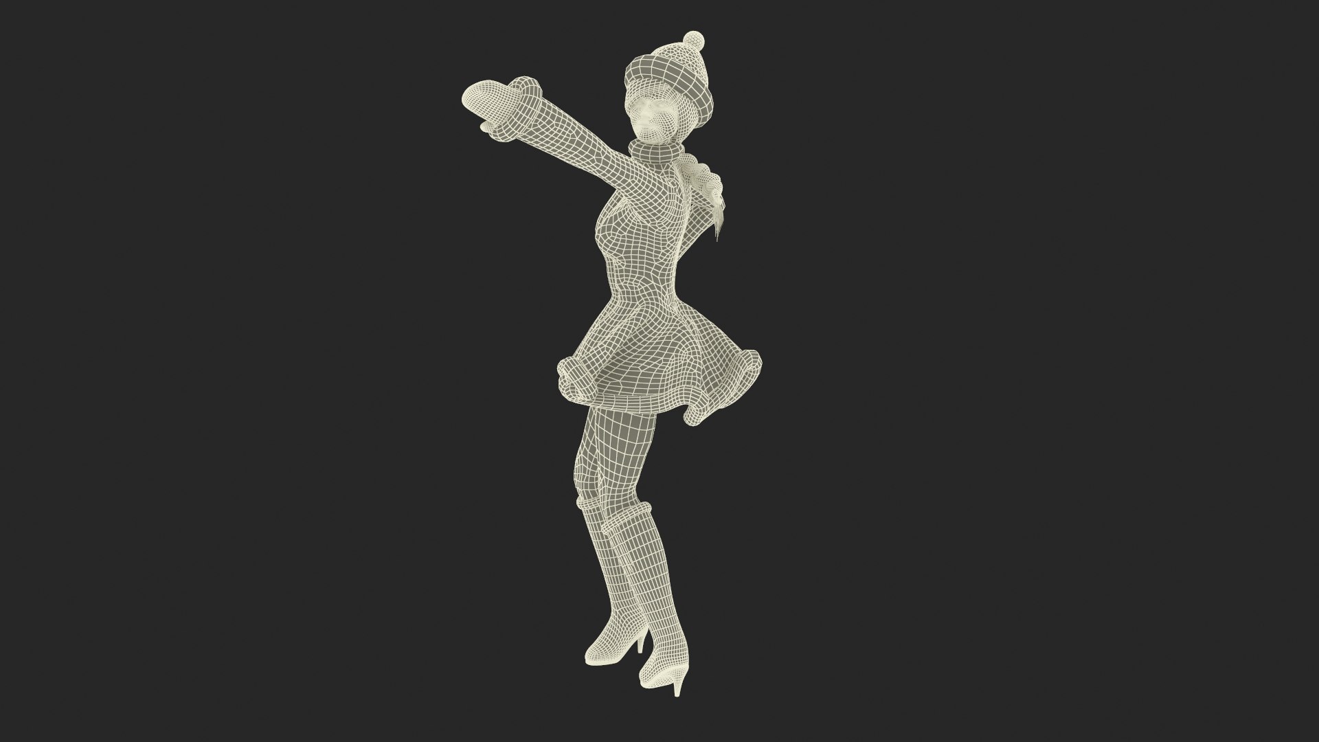 New Year Girl Dance 3D - TurboSquid 1655504