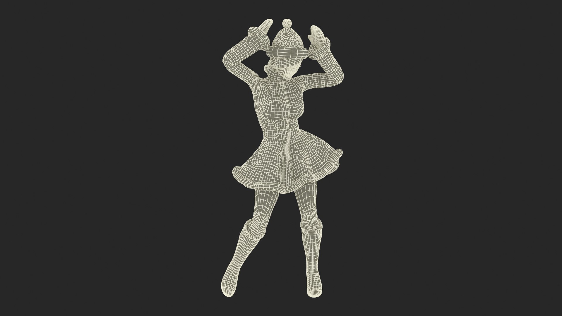New Year Girl Dance 3D - TurboSquid 1655504