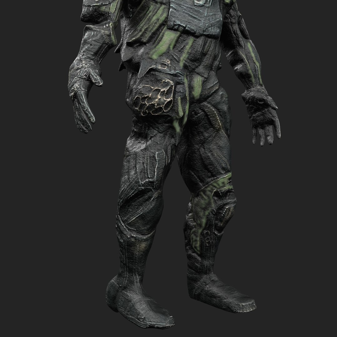 3D Cyber Monster 01 Game Ready FBX Super Lowpoly To Midpoly ...