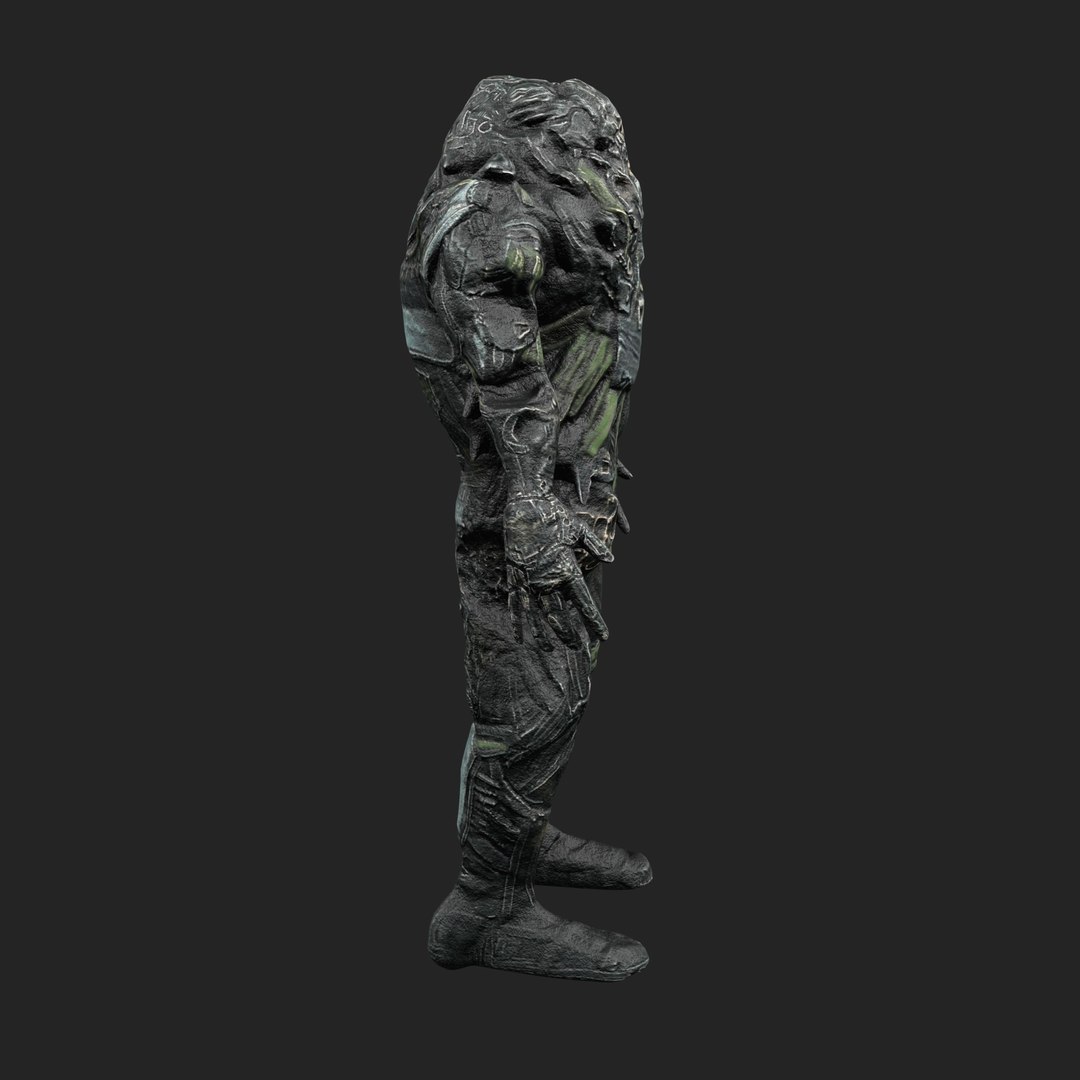 3D Cyber Monster 01 Game Ready FBX Super Lowpoly To Midpoly ...