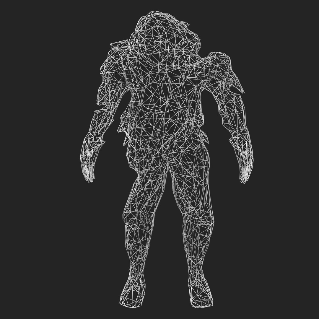 3D Cyber Monster 01 Game Ready FBX Super Lowpoly To Midpoly ...