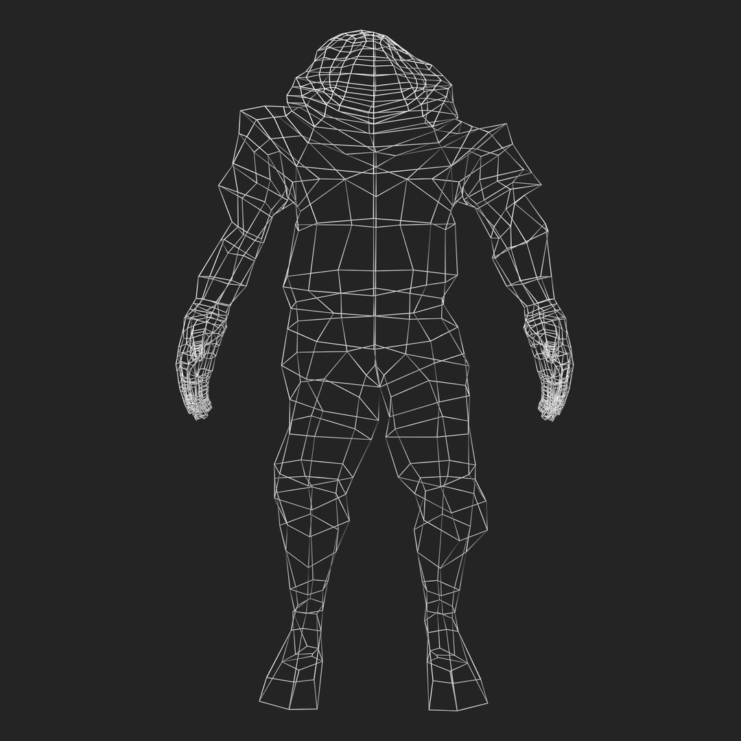 3D Cyber Monster 01 Game Ready FBX Super Lowpoly To Midpoly ...