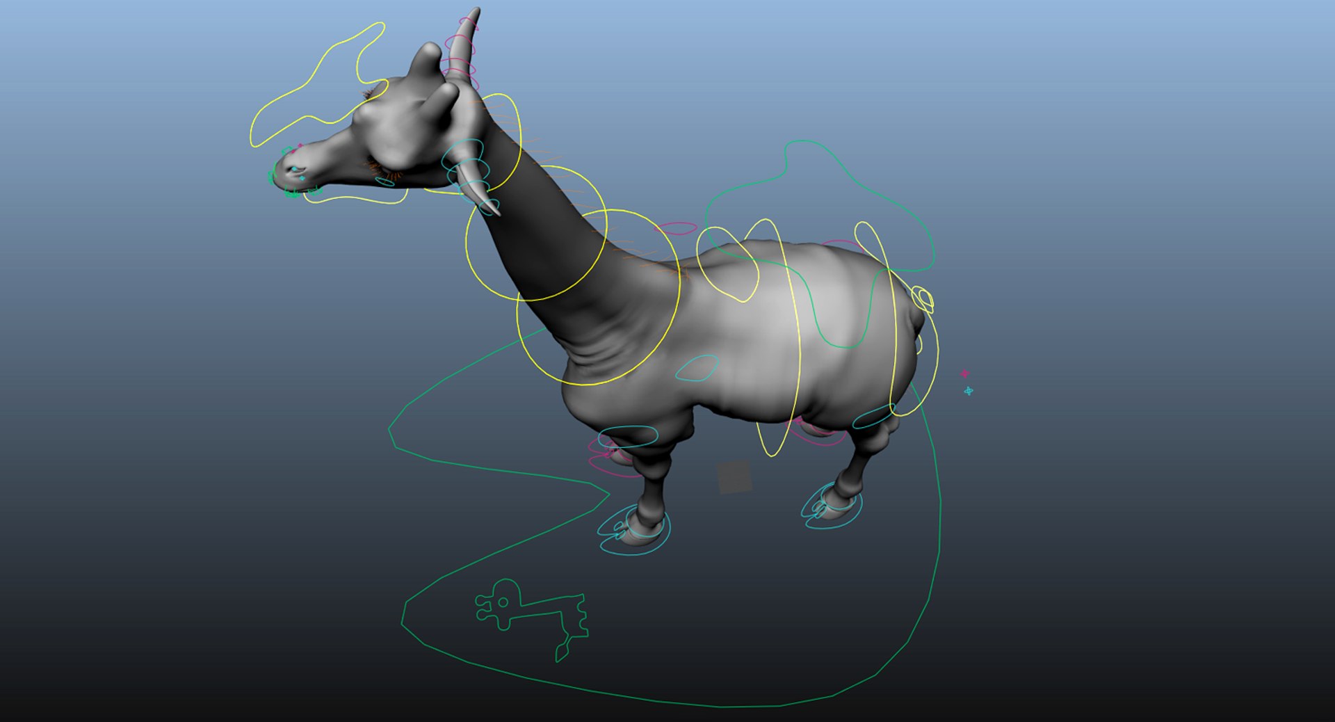 Realistic giraffe rigged fur 3D - TurboSquid 1394899