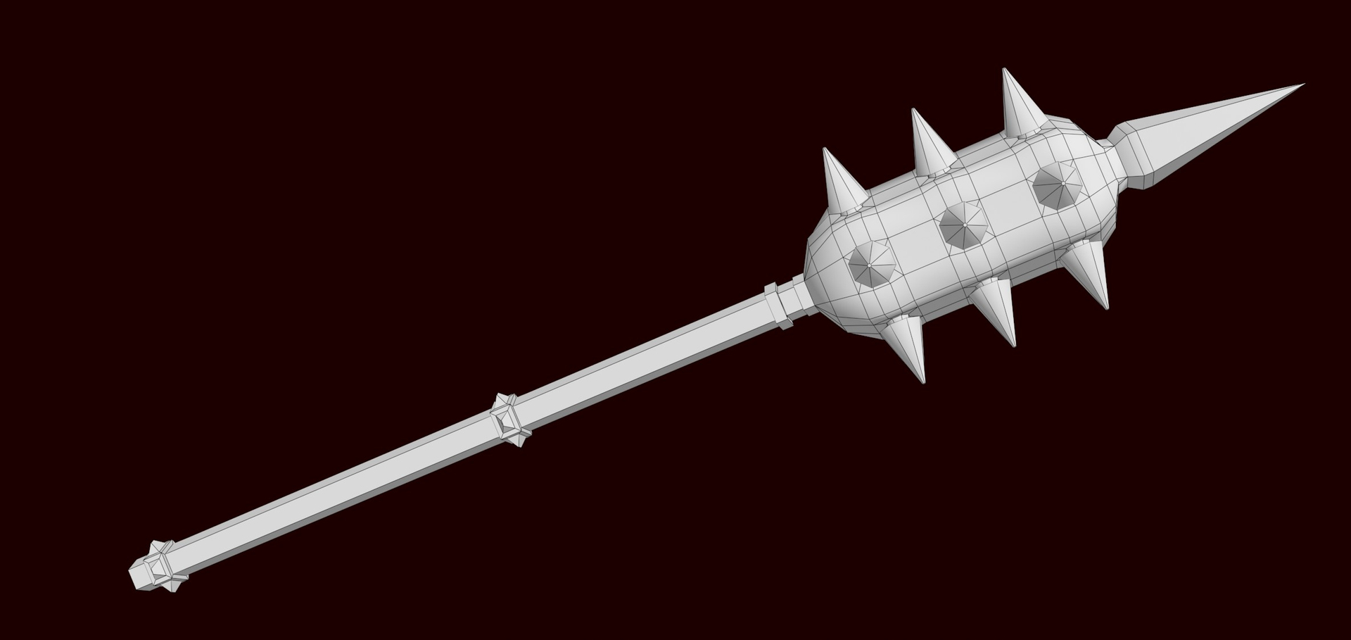 Fantasy medieval spiked club 3D model - TurboSquid 1493996