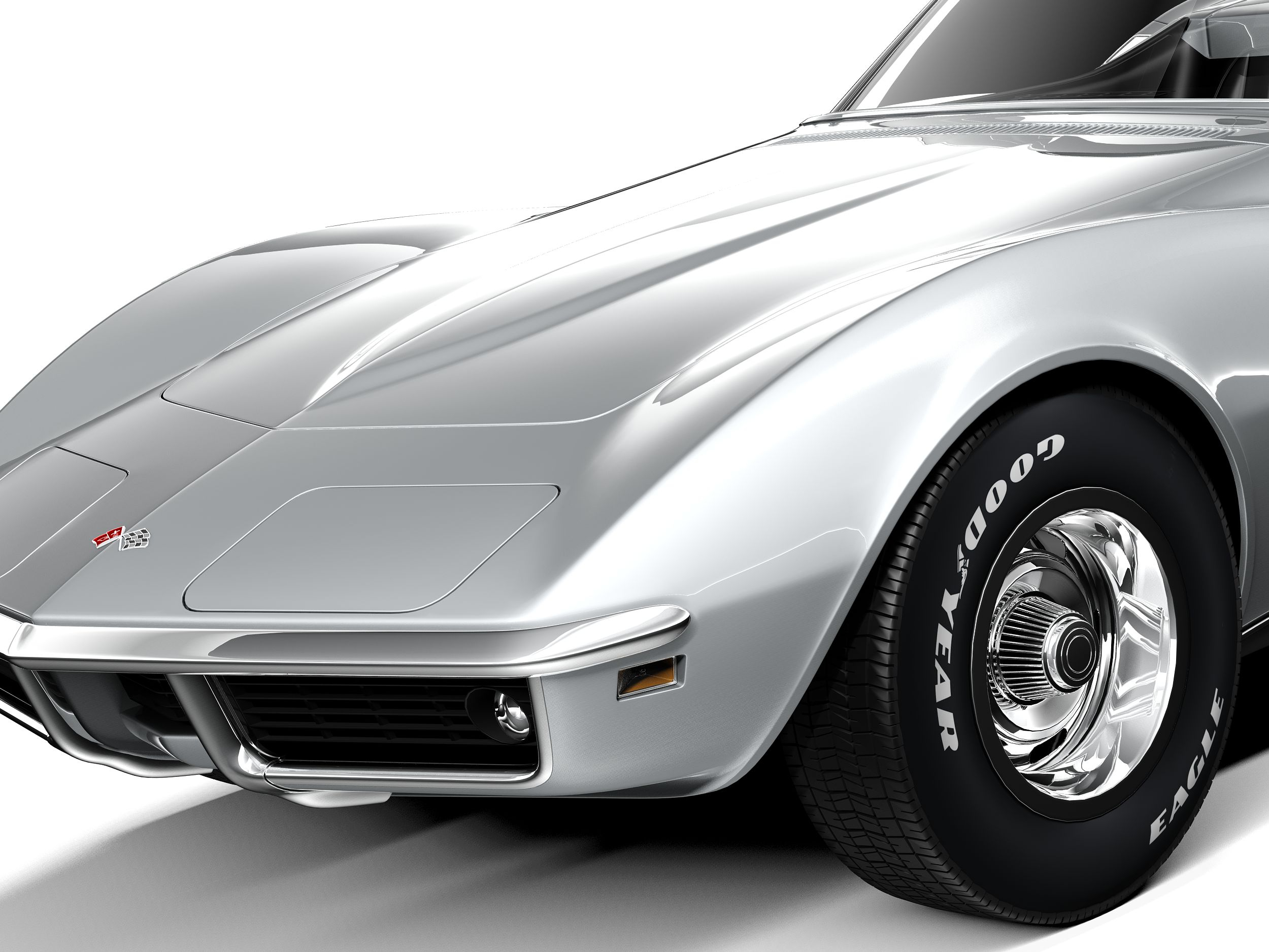 modelo 3d Chevrolet Corvette C3 1969 Descapotable - TurboSquid 2217642