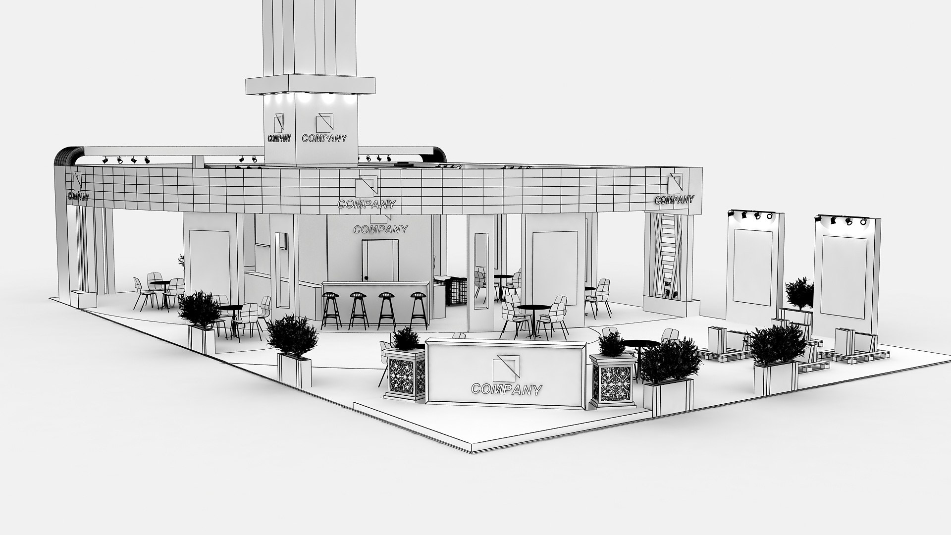Booth exhibit expo model - TurboSquid 1623974
