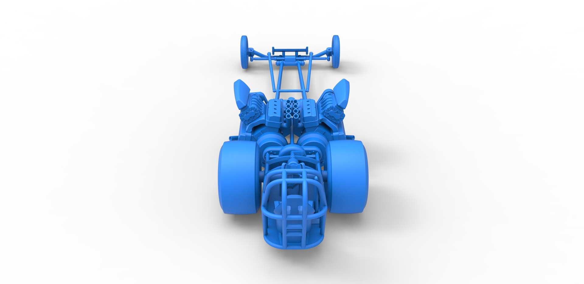3D Diecast Front Engine Dragster With 2 V8 Version 2 Scale 1 To 25 ...